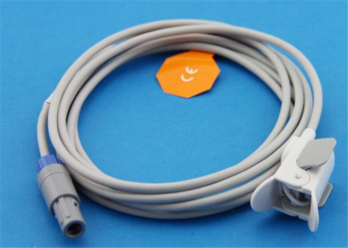 Compatible Reusable Adult Spo2 Sensor 6 Pin Connector 40 Degree Soft Tip