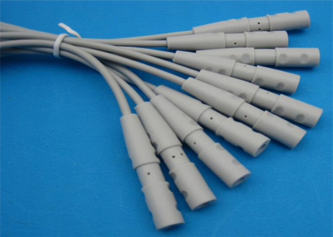 4mm ECG EKG Leads Electrode Snaps , Ekg Adapters Converter White Color