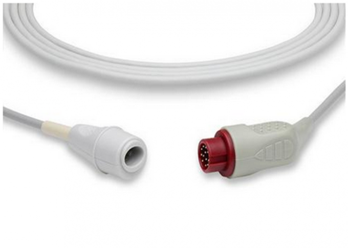 12 Pin Invasive Blood Pressure Cable TPU Cable Material 4.0mm Diameter
