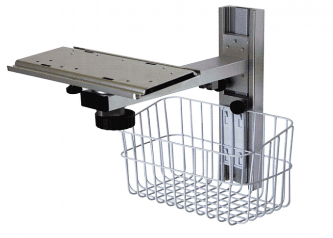 Metal Patient Monitor Wall Mount , Mindray Beneview Bedside Monitor Stand