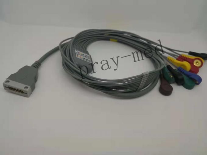 Copper Conductor ECG Patient Cable , TPU ECG Holter Cable 10/12 Lead ...