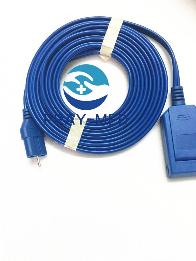 PVC 3m Diathermy Patient Plate Cable For Electrosurgical Ground Pad
