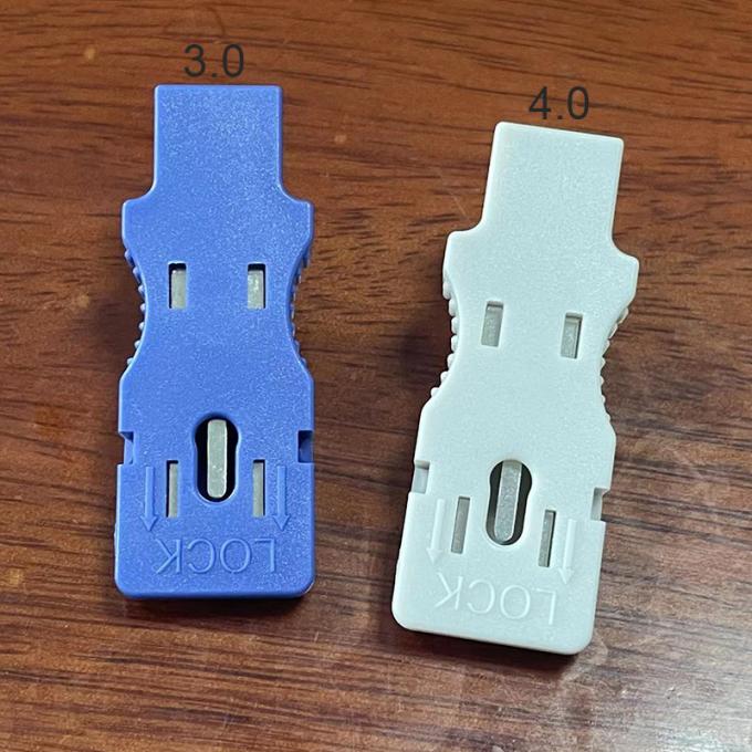 Plastic Copper ECG Lead Clips Banana 4.0MM DIN 3.0MM 10pcs / Set