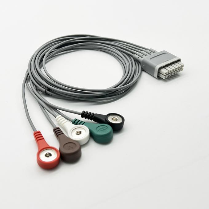 Mindray TM60 / 80 ECG Telemetry Lead Wires EY6511B Grey TPU 0.9m