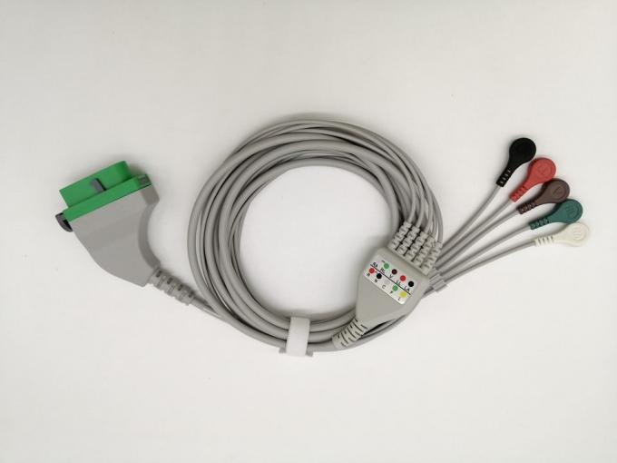 15Pin 3lead/5lead Compatible Direct Connect ECG Cable AHA 3.6m Fukuda ...