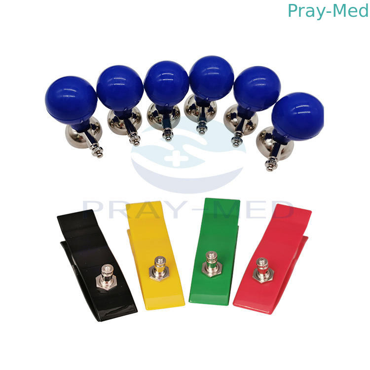 EKG ECG Pediatric Chest Suction Electrode Child Reusable 6pcs/Set