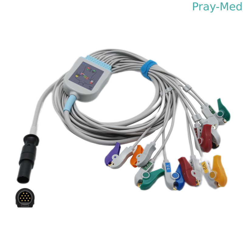 TPU Jacket Mortara EKG Cable 12 Pin Hypertronix Connecto AHA/IEC Lead ...