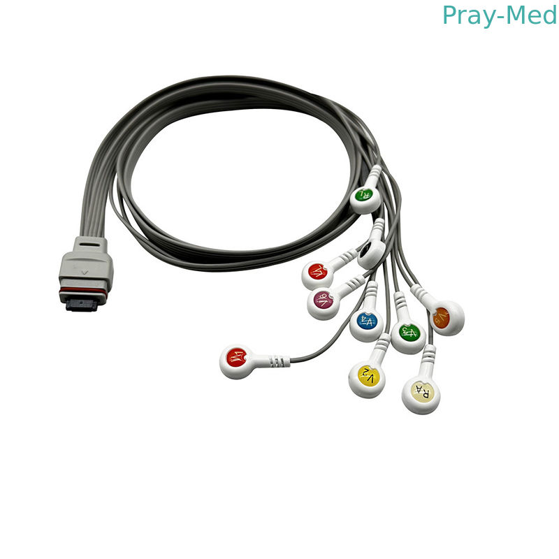 Nihon Kohden Holter ECG Cable 10lead For Recorder RAC-2512 1m TPU Jacket