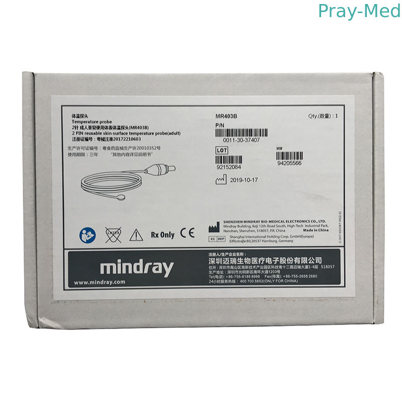 Original Mindray 2pin Reusable Skin Surface Temperature Probe MR403B MR404B