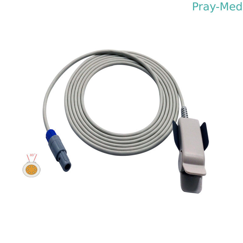 40 Degree Spo2 Probe Sensor Adult Finger Clip Contec Edan M8 6 Pin With ...