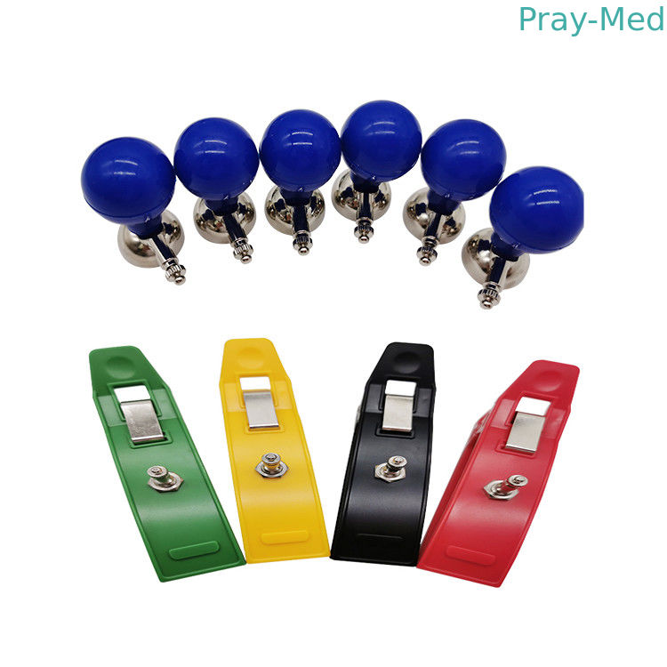 Plastic Copper ECG Lead Clips Banana 4.0MM DIN 3.0MM 10pcs / Set