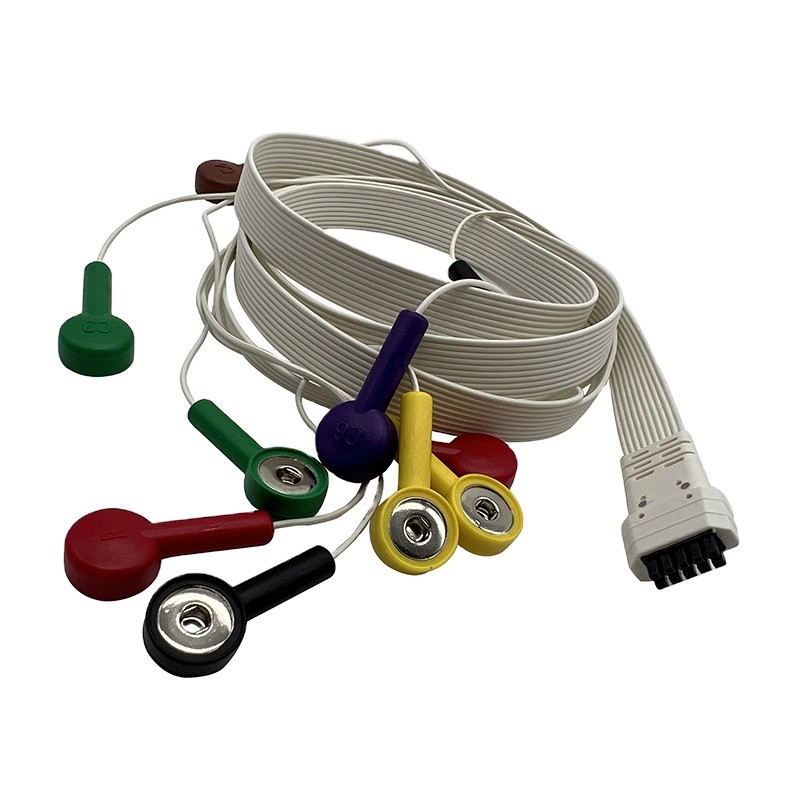 Mortara X12 10 Leads ECG Holter Cable Snap / Clip Type For Recorder Monitor