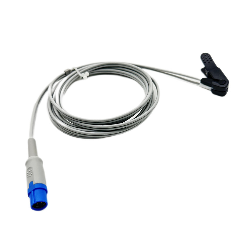 Animal/Adult Ear Clip 7 pin Oxygen Sensor Cable for Drager Siemens SpO2 ...