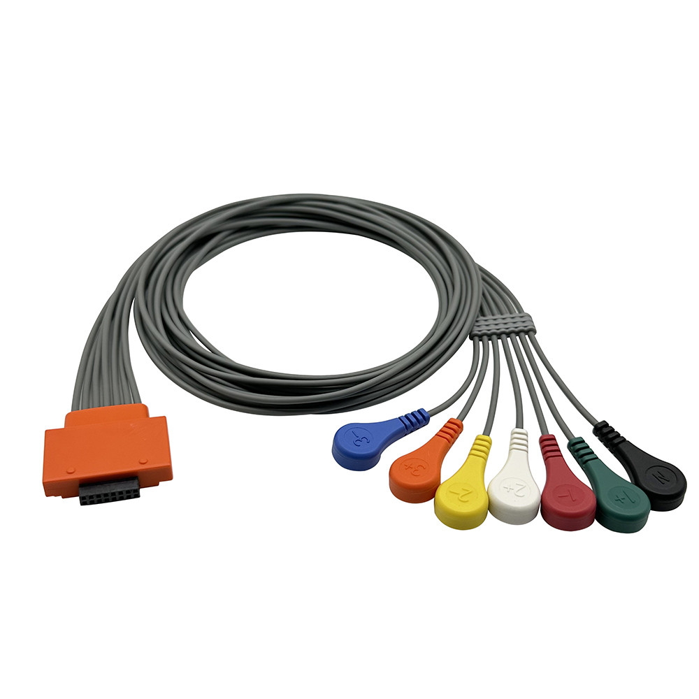 ECG Holter Cable For Cardioline Walk400h 5 7or10 Lead Snap Connector 16pin