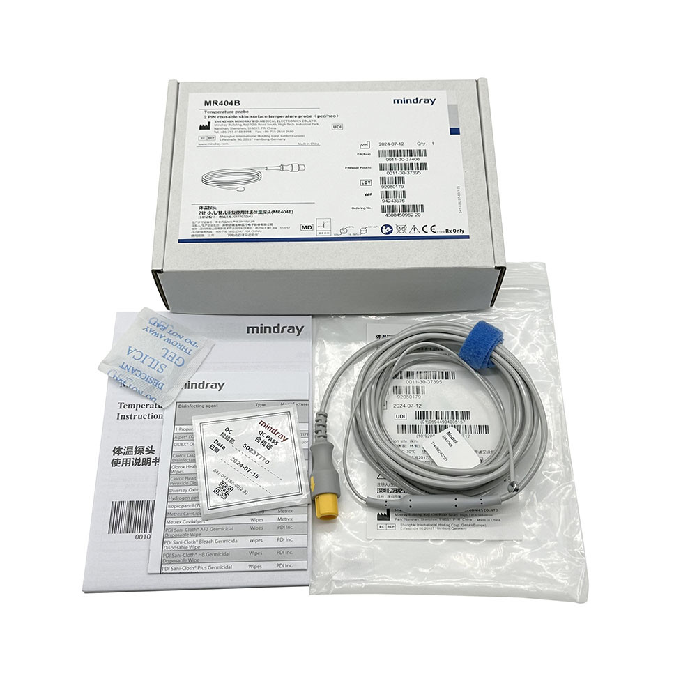 Mindray Pediatric Neonatal Reusable Skin Temperature Probe MR404B 3m ...