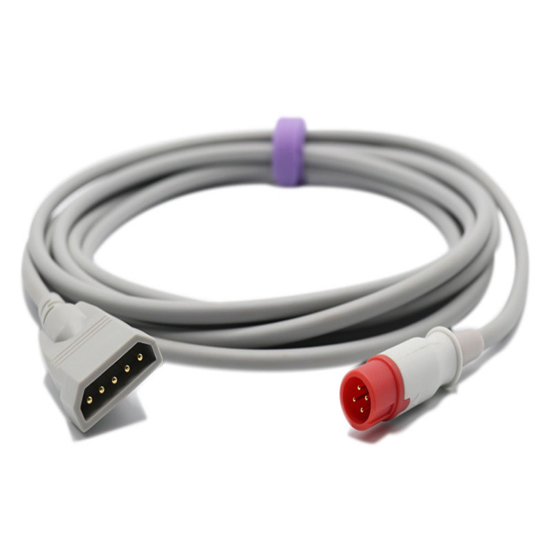 Biolight A8 4 Pin Invasive Blood Pressure Cable IBP Extension 2.7m Length