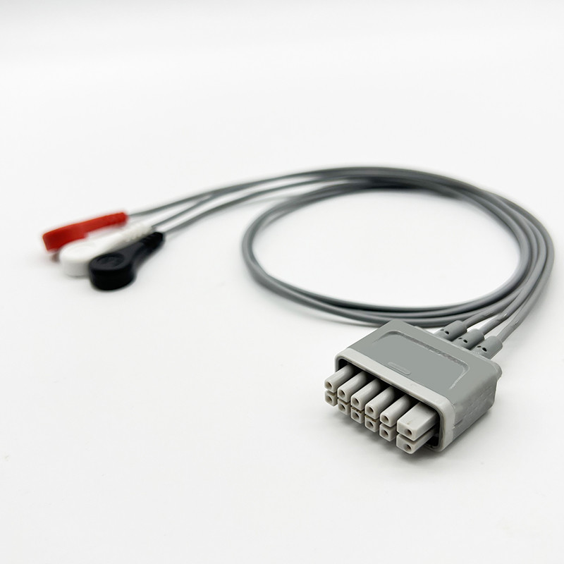 Mindray TM60 / 80 ECG Telemetry Lead Wires EY6511B Grey TPU 0.9m