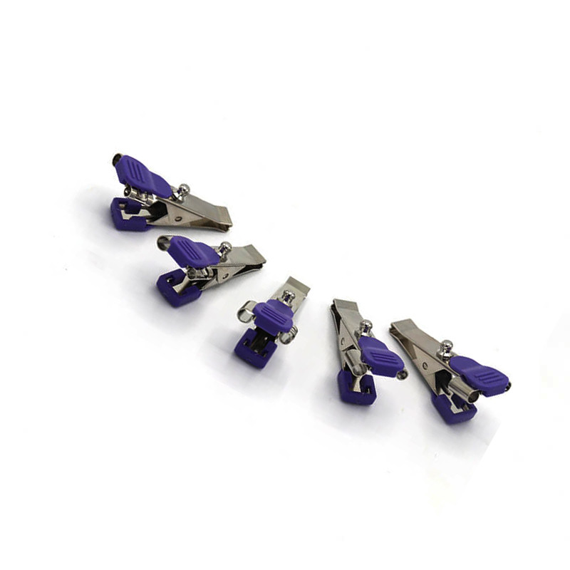 Plastic Copper ECG Lead Clips Banana 4.0MM DIN 3.0MM 10pcs / Set